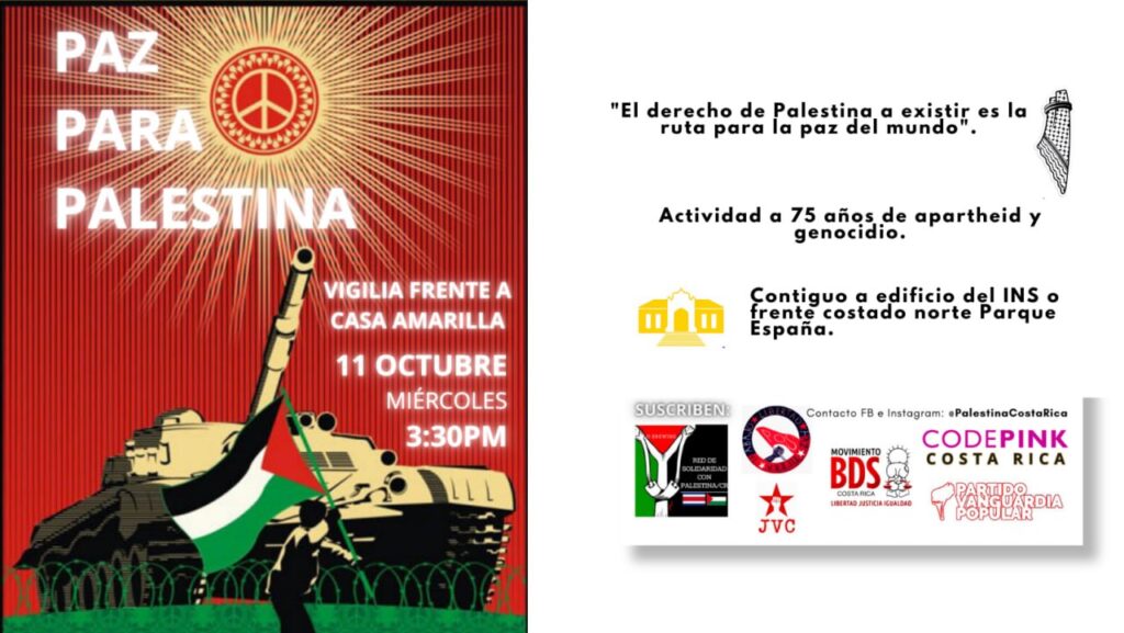 Vigilia por la Paz y la soberanía e independencia de Palestina - SURCOS ...